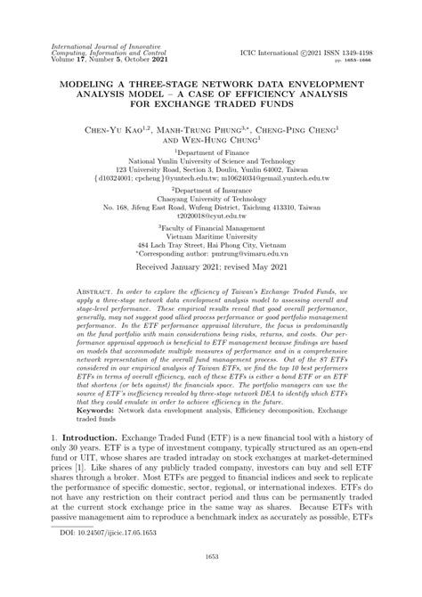 Pdf Modeling A Three Stage Network Data Envelopment Analysis Model—a