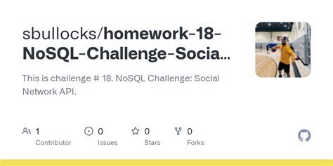 Github Sbullockshomework 18 Nosql Challenge Social Network Api This Is Challenge 18 Nosql