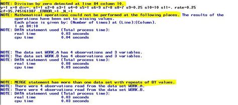 Solved Notes In The Sas Log File Sas Support Communities