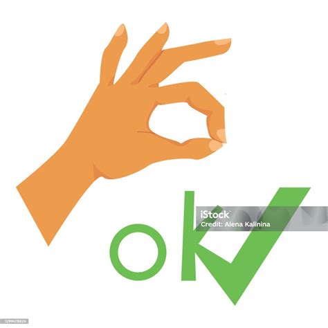 Handgeste Ok Handzeichen Gut Stock Vektor Art Und Mehr Bilder Von