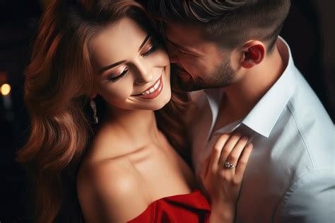 Premium Ai Image Romantic Relationships A Couples Passionate Hug