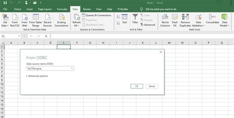 integration with excel tdengine tsdb docs