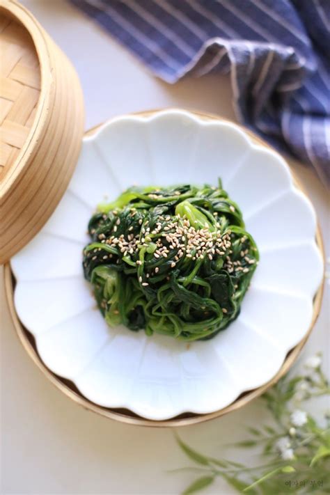 시금치무침 만드는 법 제사 나물 추석 삼색나물 시금치 데치기 요리 네이버 블로그