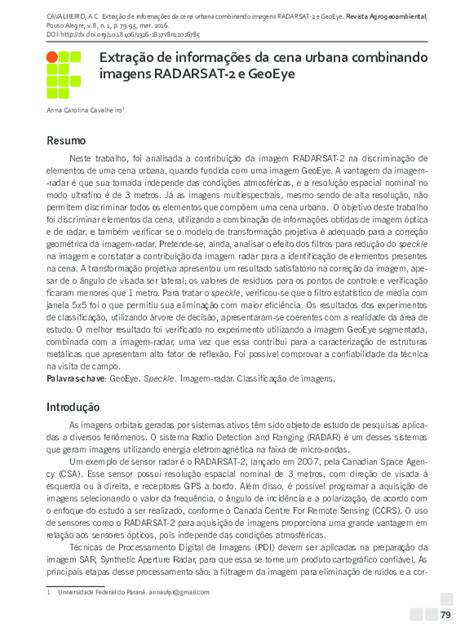 Pdf Information From Urban Scene Matching Radarsat 2 And Geoeye Images