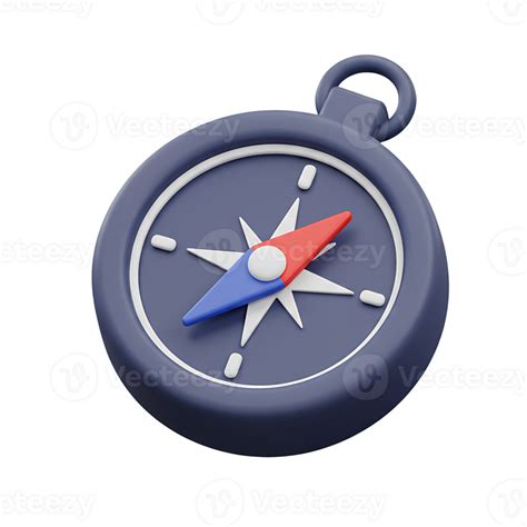 3d Illustration Of A Modern Compass Navigation Tool For Exploration