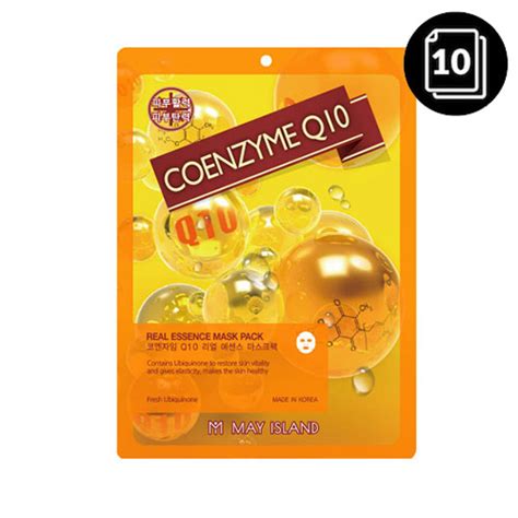 MAY ISLAND Coenzyme Q10 Real Essence Mask Pack 10ea (Renewal)