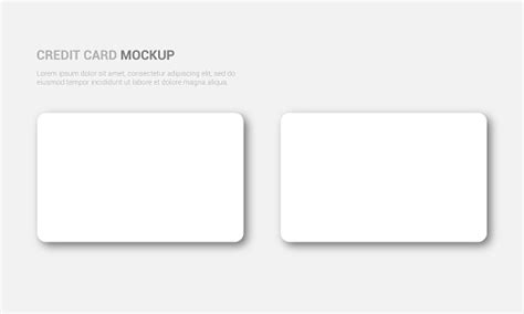 고립 된 배경에 플라스틱 또는 종이 흰색 명함의 모형 디자인에 대한 둥근 모서리가 있는 벡터 빈 템플릿입니다 스톡 일러스트 Eps 10 신용 카드에 대한 스톡 벡터 아트 및