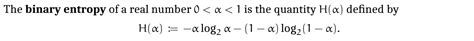 Solved The Binary Entropy Of A Real Number 0