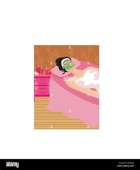 Spa Facial Massage Face Massage Stock Vector Images Alamy
