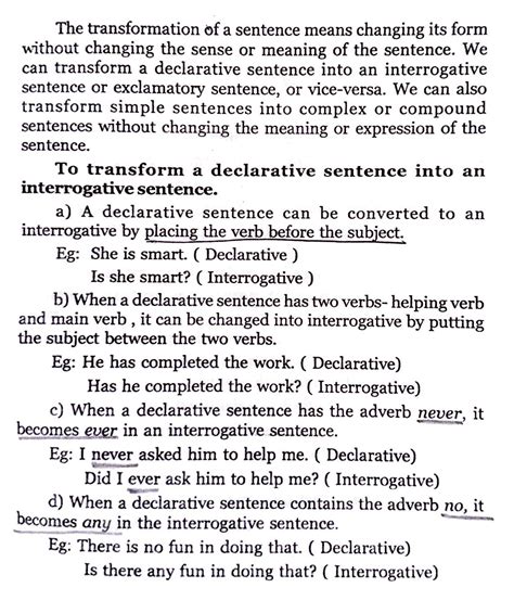 SOLUTION Grammar Transformation Of Sentences Notes Studypool