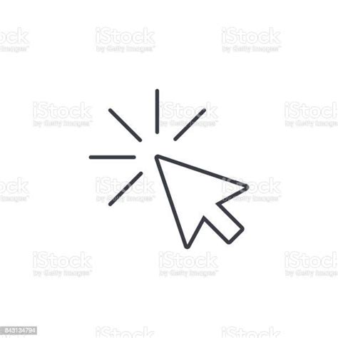 화살표 커서 얇은 라인 아이콘을 클릭 합니다 선형 벡터 기호 컴퓨터 마우스에 대한 스톡 벡터 아트 및 기타 이미지 컴퓨터 마우스 커서 아이콘 Istock
