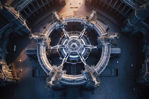 une photo d un bâtiment avec une structure circulaire photo premium