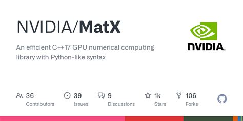 Github Nvidiamatx An Efficient C17 Gpu Numerical Computing Library With Python Like Syntax