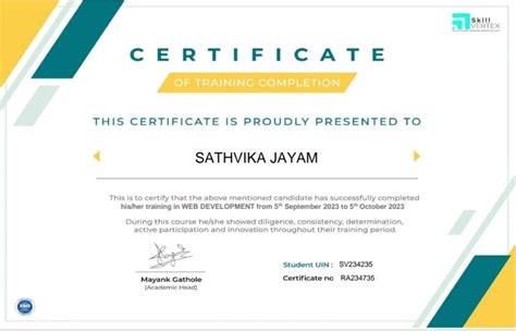 Sathvika Jayam On Linkedin Skillvertex Webdevelopment