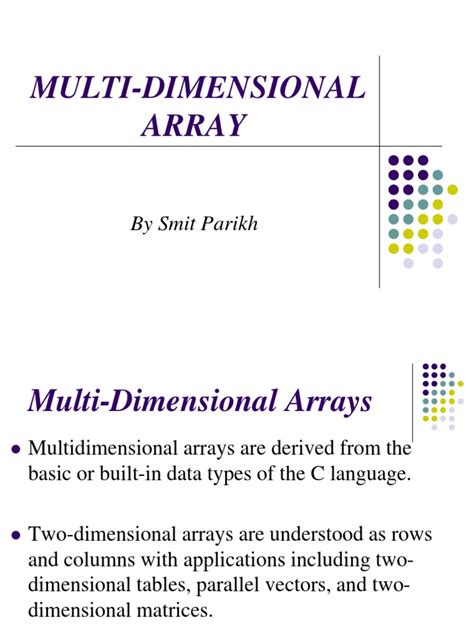 23 Multidimensional Array Pdf