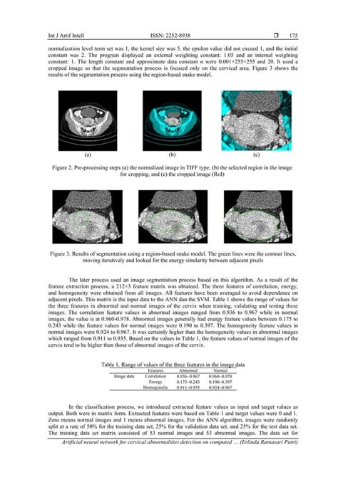 Artificial Neural Network For Cervical Abnormalities Detection On