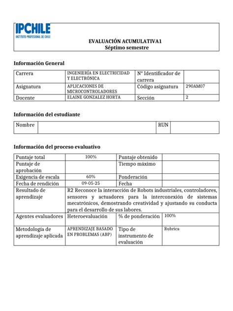 Eva1 Aplicacion De Microcontroladores Pdf Programación De Computadoras Microcontrolador