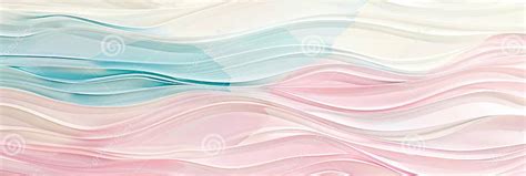 Soft Wave Patterns In Light Colors Creating A Calming And Cute Background Stock Illustration