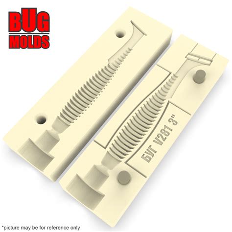 Aluminum Stone Plastic Soft Bait Mold U Shad 32 Inch Inch Model V836