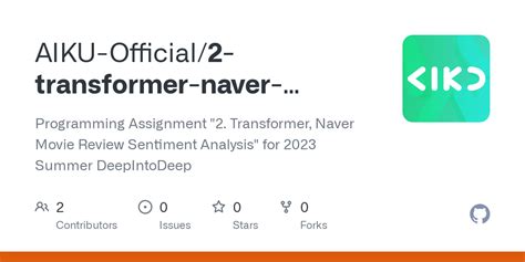 Github Aiku Official2 Transformer Naver Movie Review Sentiment