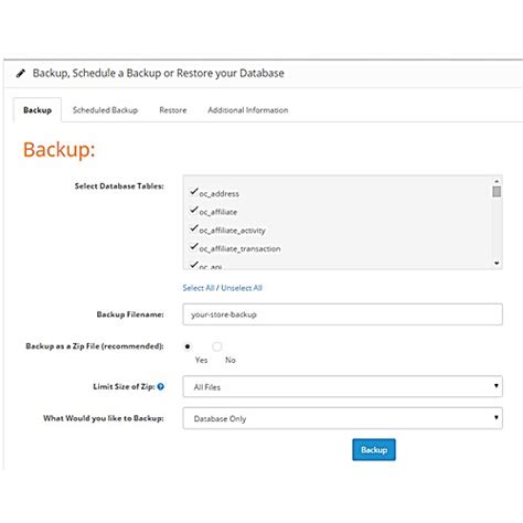 Opencart Backup Pro For Opencart 30x