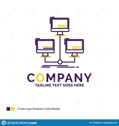 Database Distributed Connection Network Computer Logo Design Vector