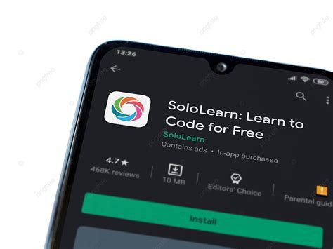 fondo mostrando la página de play store de la aplicación de aprendizaje