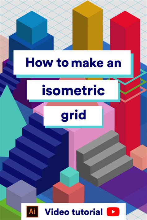 How To Create Isometric Grid And Isometric Shapes Tutorial Adobe Illustrator Isometric Grid