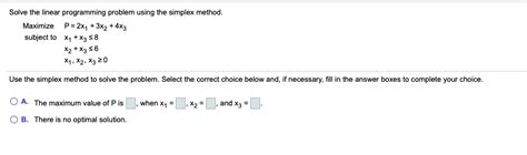 Solved Solve The Linear Programming Problem Using The