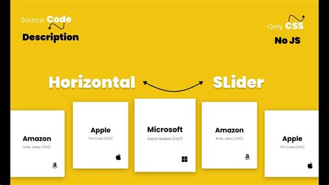 Create Amazing Horizontal Slider Using Just Css No Javascript Youtube
