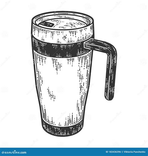 Vacuum Flask Or Thermo Flask Fully Diagram Vector Illustration 263741635