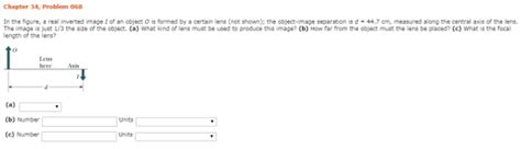 chapter 34 problem 068 in the figure a real inverted image i of an