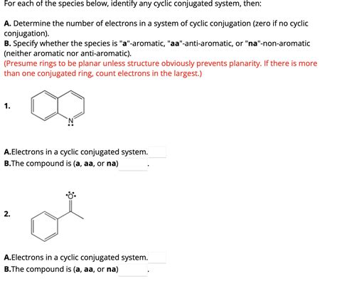 For Each Of The Species Below Identify Any Cyclic
