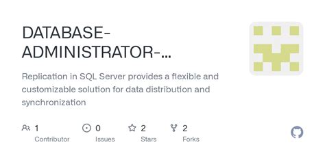 Github Database Administrator Projectsdatabase Replication