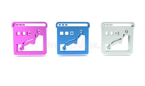 Colorful Histogram Graph Photography Icon Isolated On White Background Minimalism Concept Stock