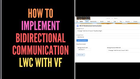Sfdcpanther — How To Implement Bidirectional Communication Lwc