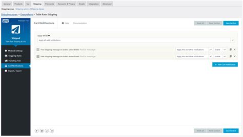 Table Rate Shipping Method For Woocommerce By Shipped Woocommerce
