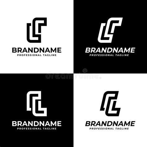 Letters Lr And Rl Monogram Logo Suitable For Any Business With Lr Or Rl Initials Stock Vector