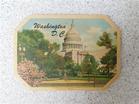 Set Of 3 Vintage Washington Dc Souvenir Trivets Capitol Etsy