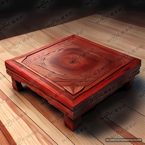 Ai创作图红木桌面 昵图网