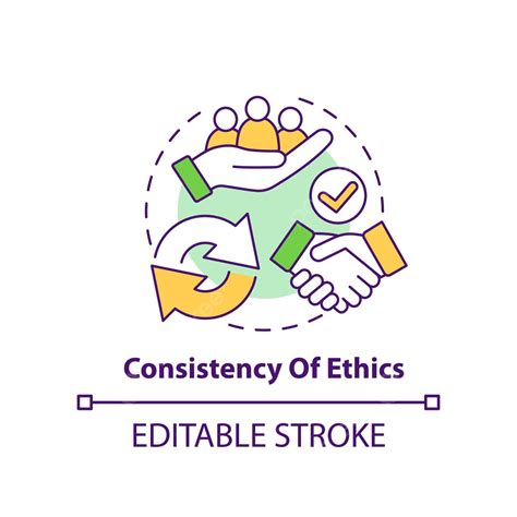 Consistency Of Ethics Concept Icon Value Web Consistency Vector Value
