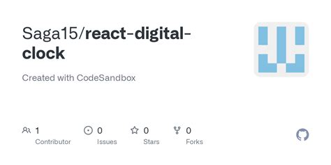 Github Saga15 React Digital Clock Created With Codesandbox