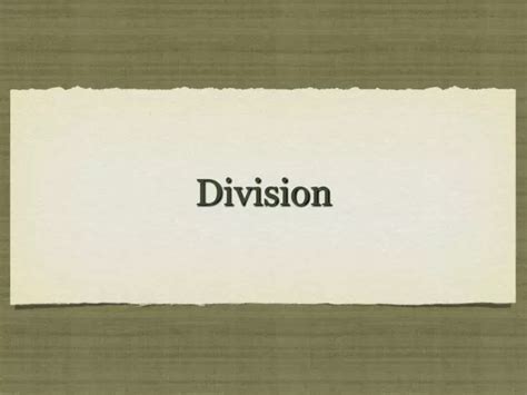 PPT Division PowerPoint Presentation Free Download ID 5063408