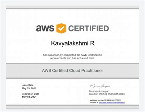 Kavyalakshmi R On Linkedin Awscertified Awscloudpractitioner