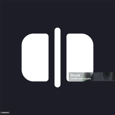 Split White Pixel Perfect Solid Ui Icon Stock Illustration Download Image Now Application