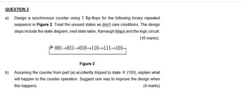 solved question 3 a design a synchronous counter using t