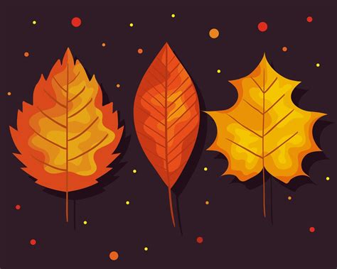 Autumn Leaves Set Vector Design 2498742 Vector Art At Vecteezy