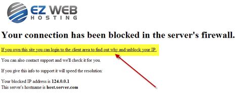 Your Connection Has Been Blocked In The Servers Firewall Ez Web