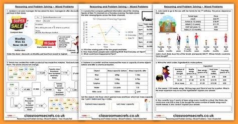 Mixed Problems Year 5 Problem Solving Pack Classroom Secrets