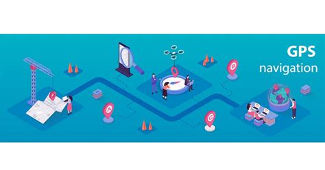 Gps Navigation Isometric Web Concept Graphics Envato Elements